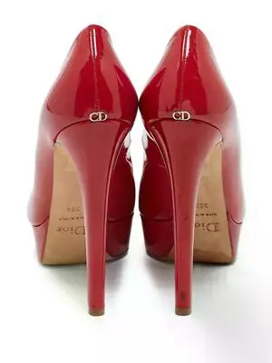 Dior Patent Leather Peep-toe Stiletto Sandals