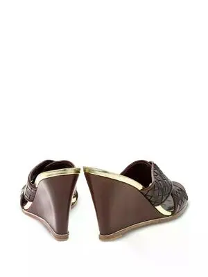 LORIBLU 100mm Interwoven Wedge Sandals