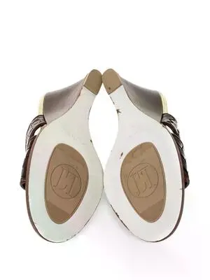LORIBLU 100mm Interwoven Wedge Sandals