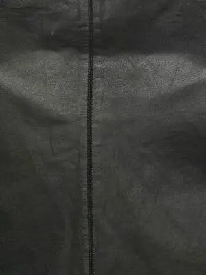 Alice + Olivia Leather Chiffon Top
