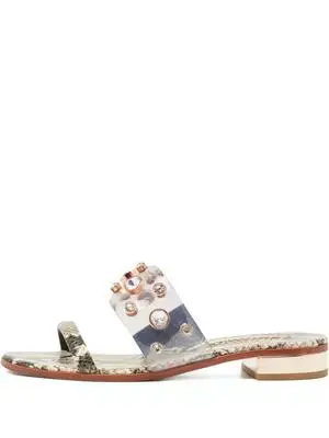 SOPHIA WEBSTER Dina Leather Flat Sandals