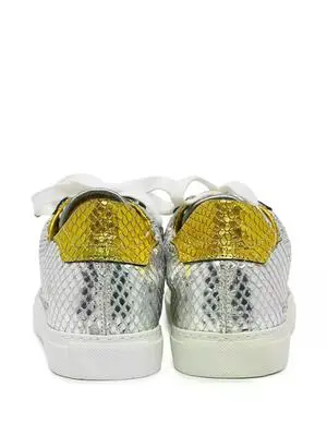 Zadig&Voltaire Snakeskin-effect Leather Sneakers