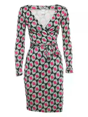 Diane Von Furstenberg Julian Geometric-print Dress - Grey