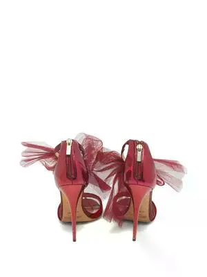 JIMMY CHOO Round-toe Velvet Sandals