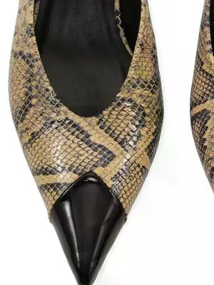 ROTATE BY BIRGER CHRISTENSEN Leather Slingback Pumps - Neutrals