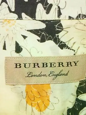 Burberry Cream Floral-print Short-sleeve Shirt