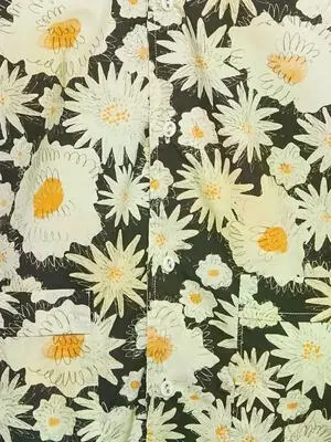 Burberry Cream Floral-print Short-sleeve Shirt