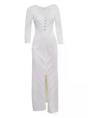 Cult Gaia Geometric-pattern Maxi Dress - White