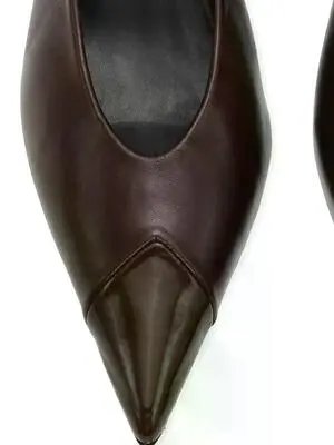 ROTATE BY BIRGER CHRISTENSEN Slingback Leather Pumps - Brown