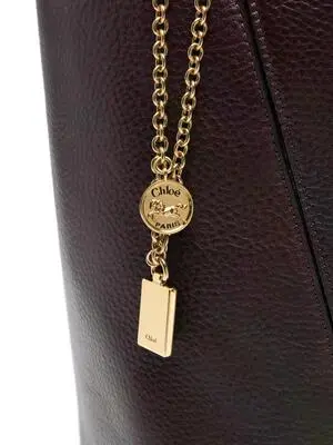 Chloé Grained-leather Spin Tote Bag - Red
