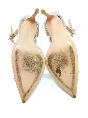 GIANVITO ROSSI 105mm Metallic Pumps - Grey