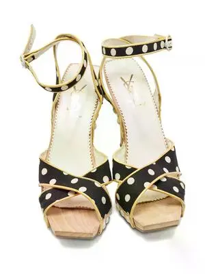 Saint Laurent Polka-dot Platform Sandals