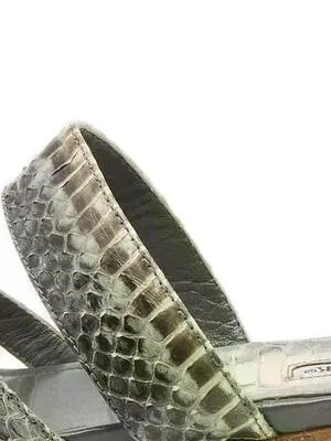 Manolo Blahnik Susa Flat Sandals - Grey