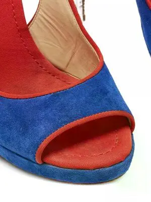 Moschino Buckle Suede Sandals