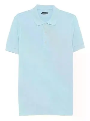 TOM FORD Buttoned Polo Shirt - Blue