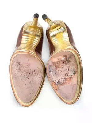 Brian Atwood Pumps With Raffia And Python Effect Leather