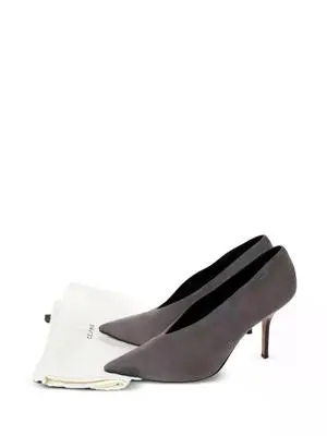 Celine Leather Heeled Pumps - Grey