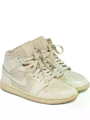 JORDAN Air 1 Leather Sneakers - Neutrals