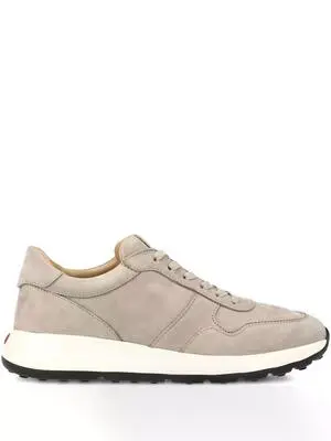TOD'S Suede Sneakers With Logo Detail - Neutrals