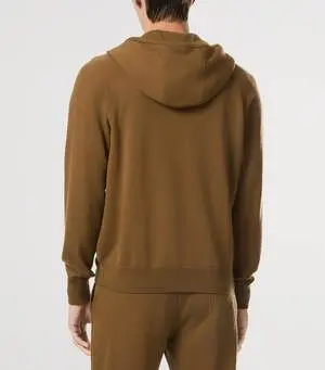 TOM FORD Cashmere-wool Leather-trim Hoodie