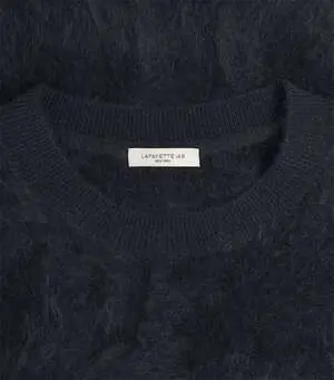 Lafayette 148 New York Brushed Cashmere Short-sleeve Sweater