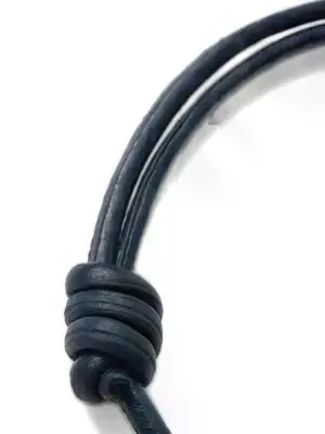Prada Logo Lettering Leather Bracelet