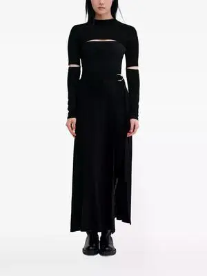 MARCELLA Indra Mock-neck Cut-out Top