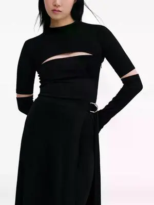 MARCELLA Indra Mock-neck Cut-out Top