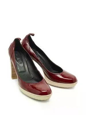 TOD'S Block Heel Pumps With Gold-tone Studs