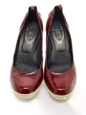 TOD'S Block Heel Pumps With Gold-tone Studs