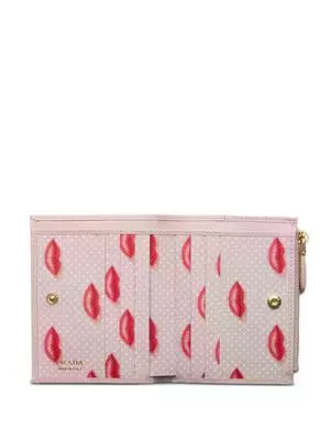 Prada Small Saffiano-leather Wallet - Pink