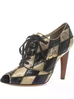 Dolce & Gabbana Python Patchwork Lace-up Boots