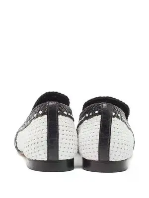 STUART WEITZMAN Woven Leather Slippers