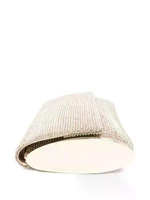 Benedetta Bruzziches Kate Embellished Chain Clutch - Neutrals