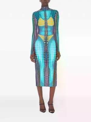 JEAN PAUL GAULTIER Dots-print Midi Dress