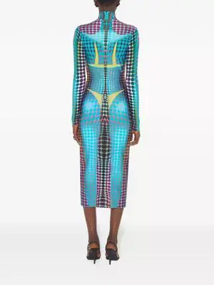 JEAN PAUL GAULTIER Dots-print Midi Dress