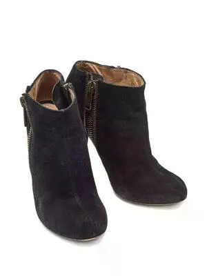 Saint Laurent Suede Zip-up Ankle Boots