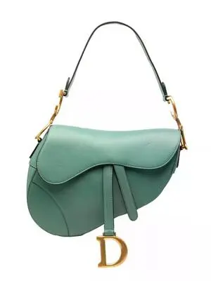 Dior 2021 Leather Saddle Shoulder Bag - Green