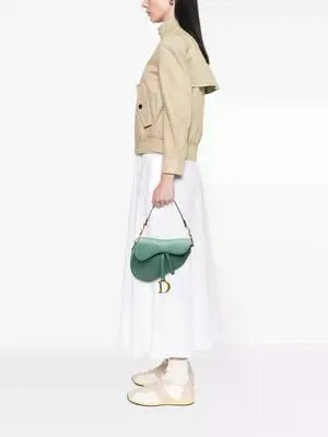 Dior 2021 Leather Saddle Shoulder Bag - Green