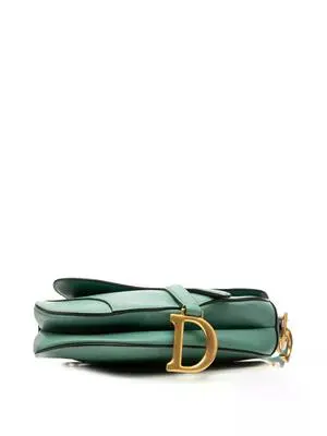 Dior 2021 Leather Saddle Shoulder Bag - Green