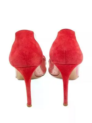 GIANVITO ROSSI Plexi Suede Pumps