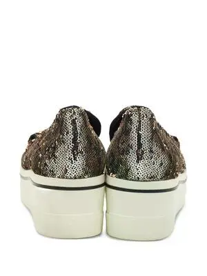 Stella McCartney Sequin Platform Sneakers - Silver