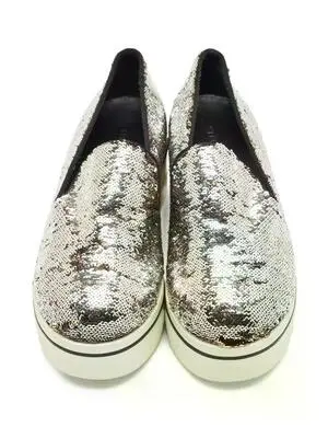 Stella McCartney Sequin Platform Sneakers - Silver