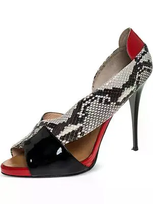 GIUSEPPE ZANOTTI 120mm Python Embossed Leather Sandals