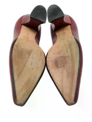 Bottega Veneta Squa-toe Leather Pumps