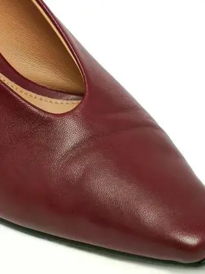 Bottega Veneta Squa-toe Leather Pumps