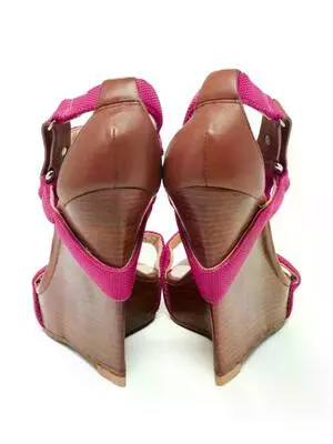 Celine 120mm T-strap Wedge Sandals