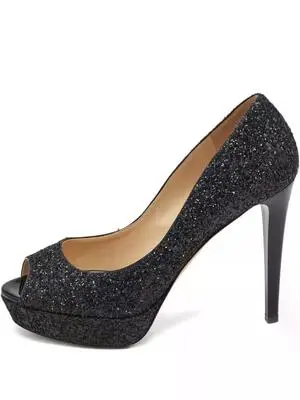 JIMMY CHOO Dahlia Glitter Platform Pumps