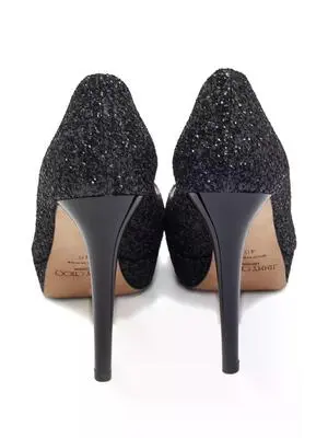 JIMMY CHOO Dahlia Glitter Platform Pumps