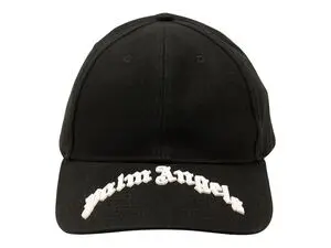 Palm Angels Curved Logo Baseball Cap - Black/white